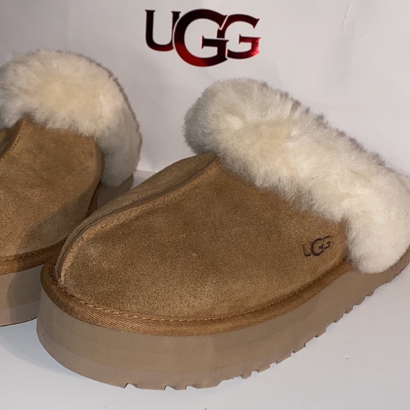 UGG | Shoes | Copy Ugg Disquette Chestnut Slip On Slippers | Poshmark